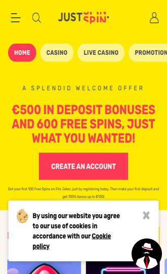 Justspin Casino Review | 600 Free Spins with 1st Deposit